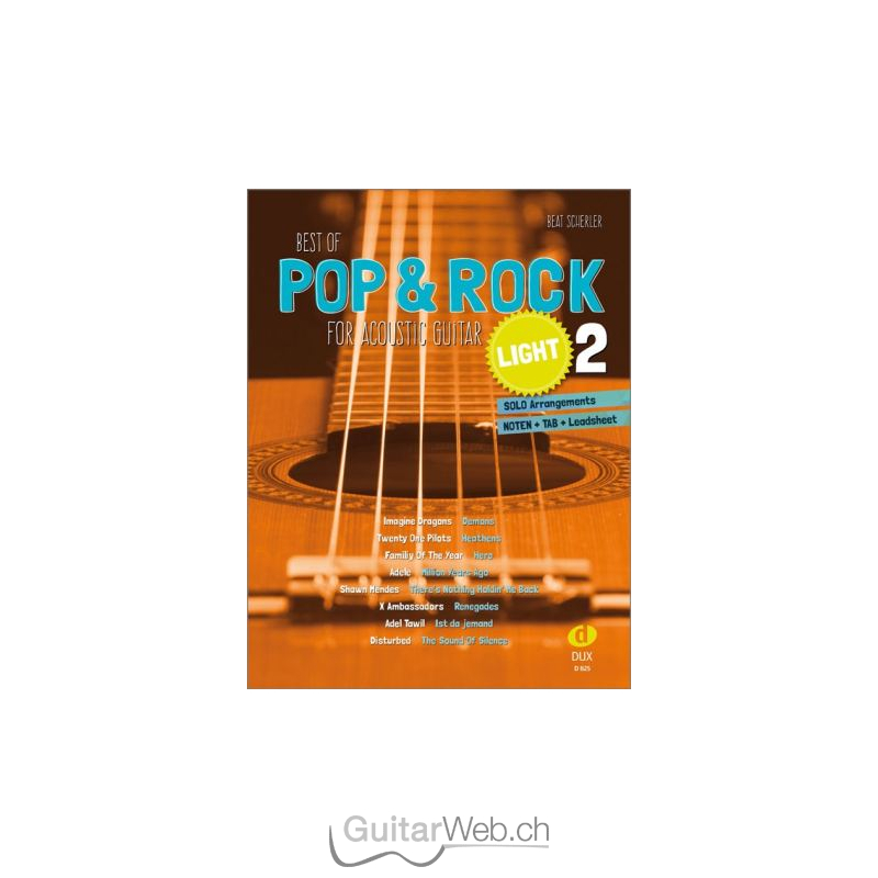 Best of Pop & Rock for Acoustic Guitar light Vol.2 - guitarWeb-Shop