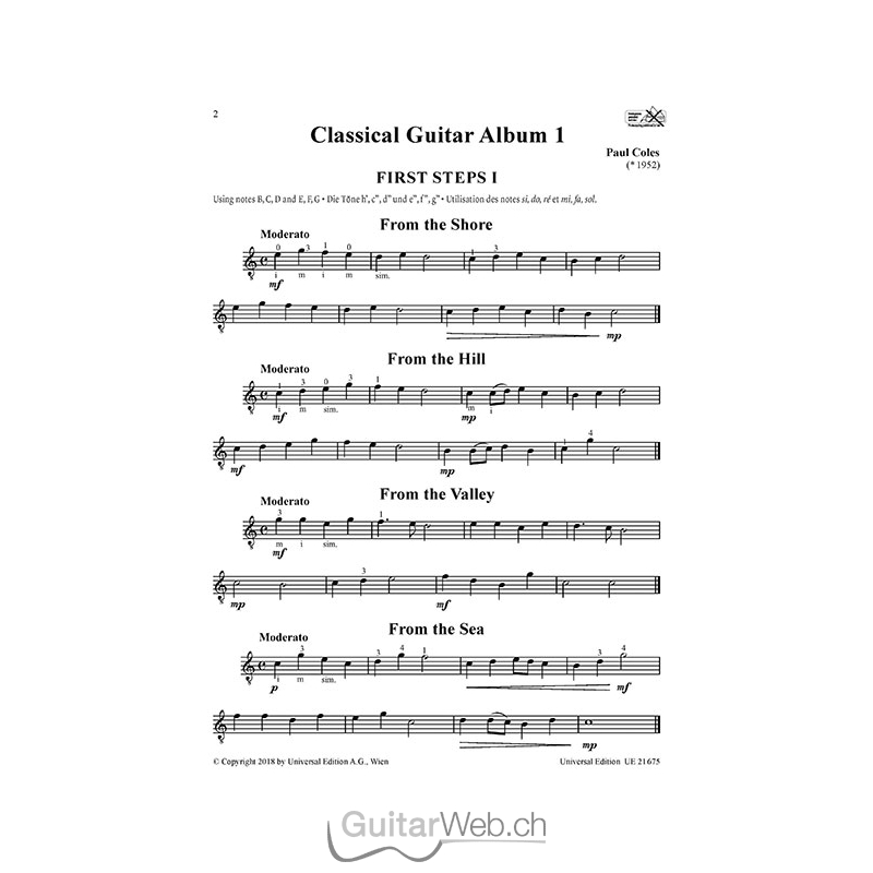 Classical Guitar Album 1 - guitarWeb-Shop - Gitarre Noten, Saiten und