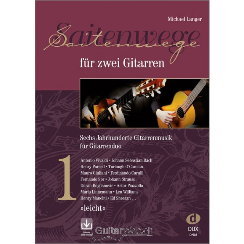 Saitenwege für zwei Gitarren 1 - guitarWeb-Shop - Gitarre Noten, Sait