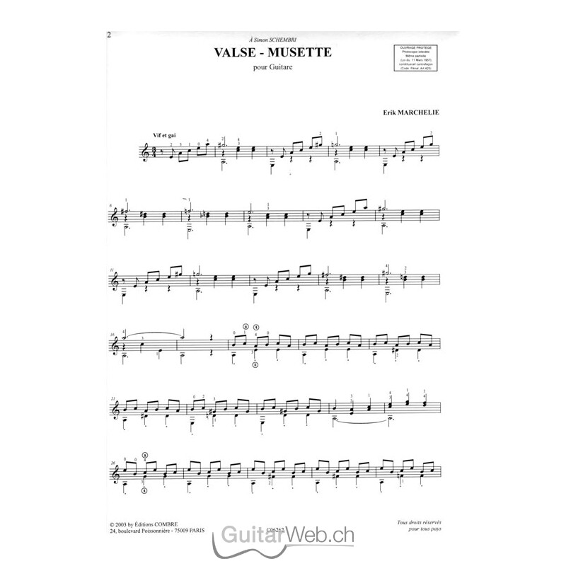 Valse-Musette - guitarWeb-Shop - Gitarre Noten, Saiten und Zubehör